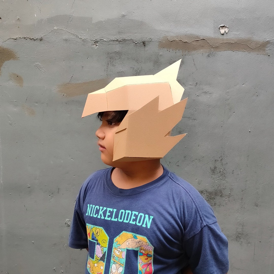 Hawk Helmet Armor Cardboard Craft Template DIY Plan - Etsy