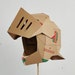 Cardboard Knight Helmet Template: DIY Articulated Close Helmet (PDF ...