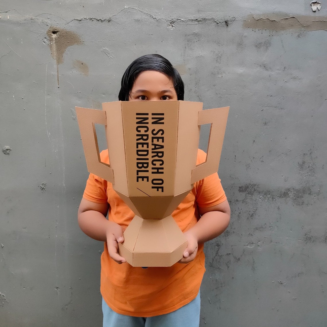 Big Trophy Cup Cardboard Craft Template DIY Plan. Scalable PDF Template ...