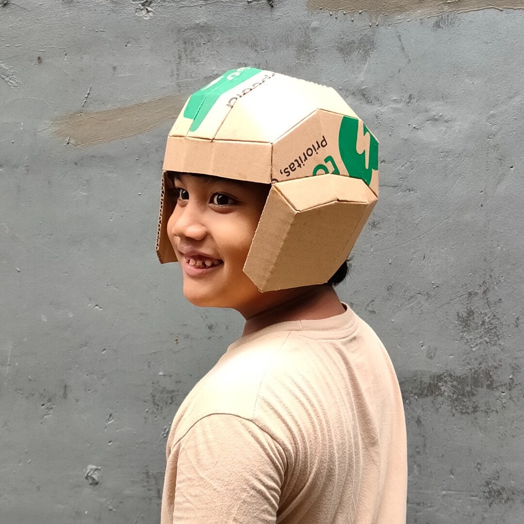 Base Helmet (half-face) Cardboard Craft Template DIY Plan - Etsy