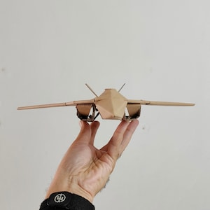 Cardboard Aircraft Template: DIY Futuristic Jet Model (PDF Pattern) - Etsy
