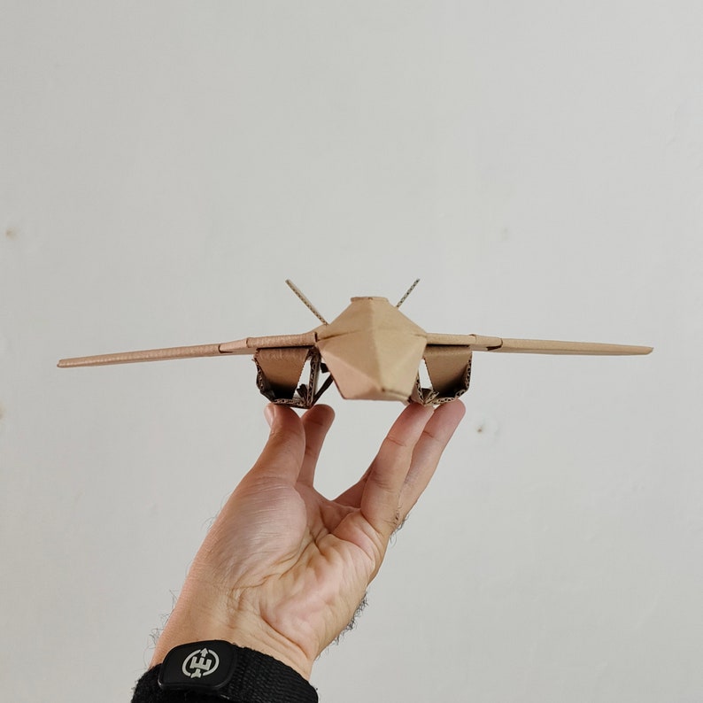 Cardboard Aircraft Template: DIY Futuristic Jet Model (PDF Pattern) - Etsy