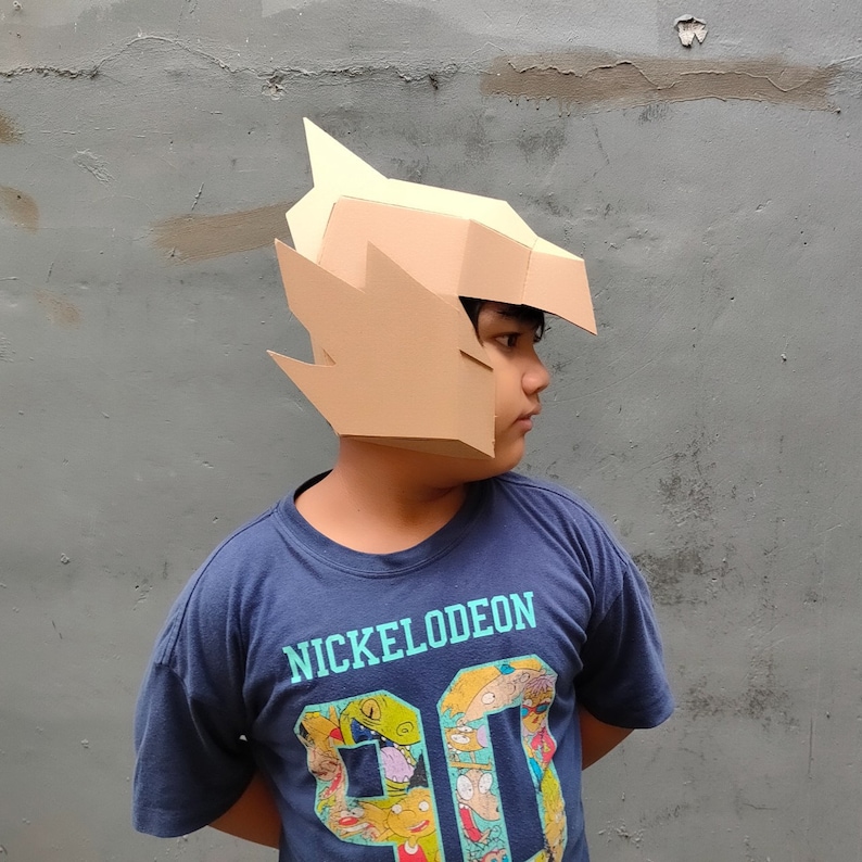 Hawk Helmet Armor Cardboard Craft Template DIY Plan - Etsy