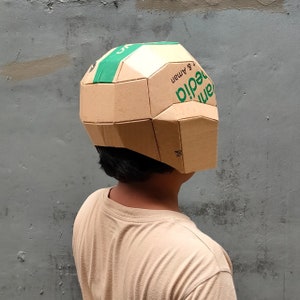 Base Helmet (half-face) Cardboard Craft Template DIY Plan. Scalable PDF ...