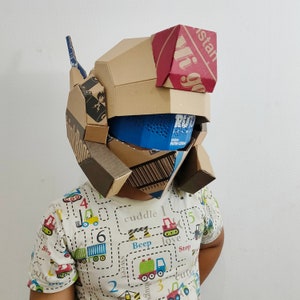Cardboard Robot Helmet Template: DIY Printable Pattern With Visor (PDF ...