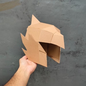 Hawk Helmet Armor Cardboard Craft Template DIY Plan - Etsy