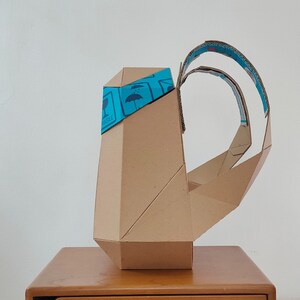 Futuristic Backpack Cardboard Craft Template DIY Plan - Etsy