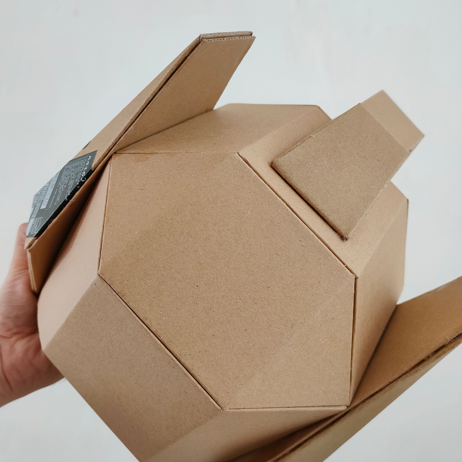 Cardboard Robot Head With Face Helmet Template. DIY Printable Pattern ...