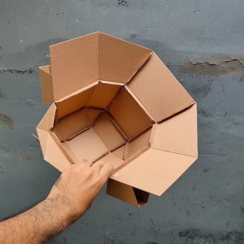 Simple Samurai Helmet With Mask Cardboard Craft Template DIY Plan - Etsy