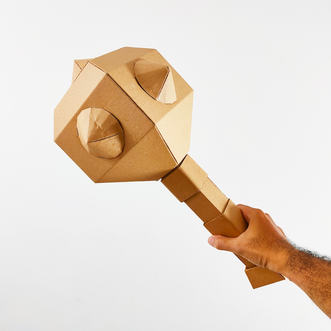 DIY Cardboard Mace With Spikes Template (PDF Pattern) - Etsy