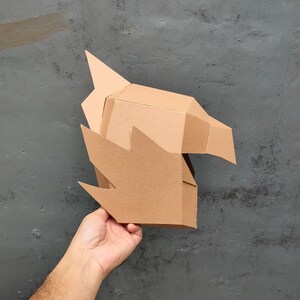 Hawk Helmet Armor Cardboard Craft Template DIY Plan - Etsy