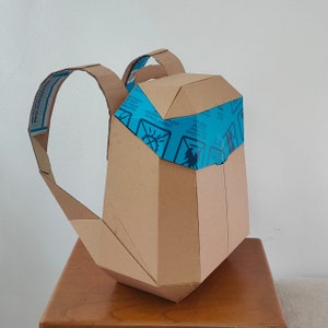 Futuristic Backpack Cardboard Craft Template DIY Plan - Etsy