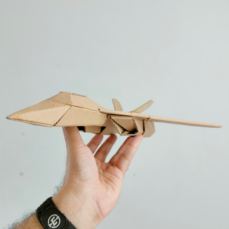 Cardboard Aircraft Template: DIY Futuristic Jet Model (PDF Pattern) - Etsy