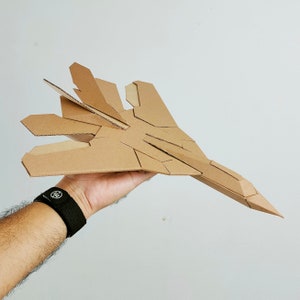 Cardboard Aircraft Template: DIY Futuristic Jet Model (PDF Pattern) - Etsy