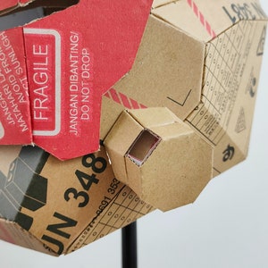 Cardboard Template DIY Plan. Articulated Cyberpunk Helmet. Scalable PDF ...