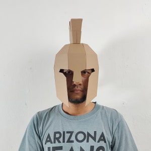 Greek Helmet Cardboard Template | Spartan Helmet (DIY PDF Pattern) - Etsy
