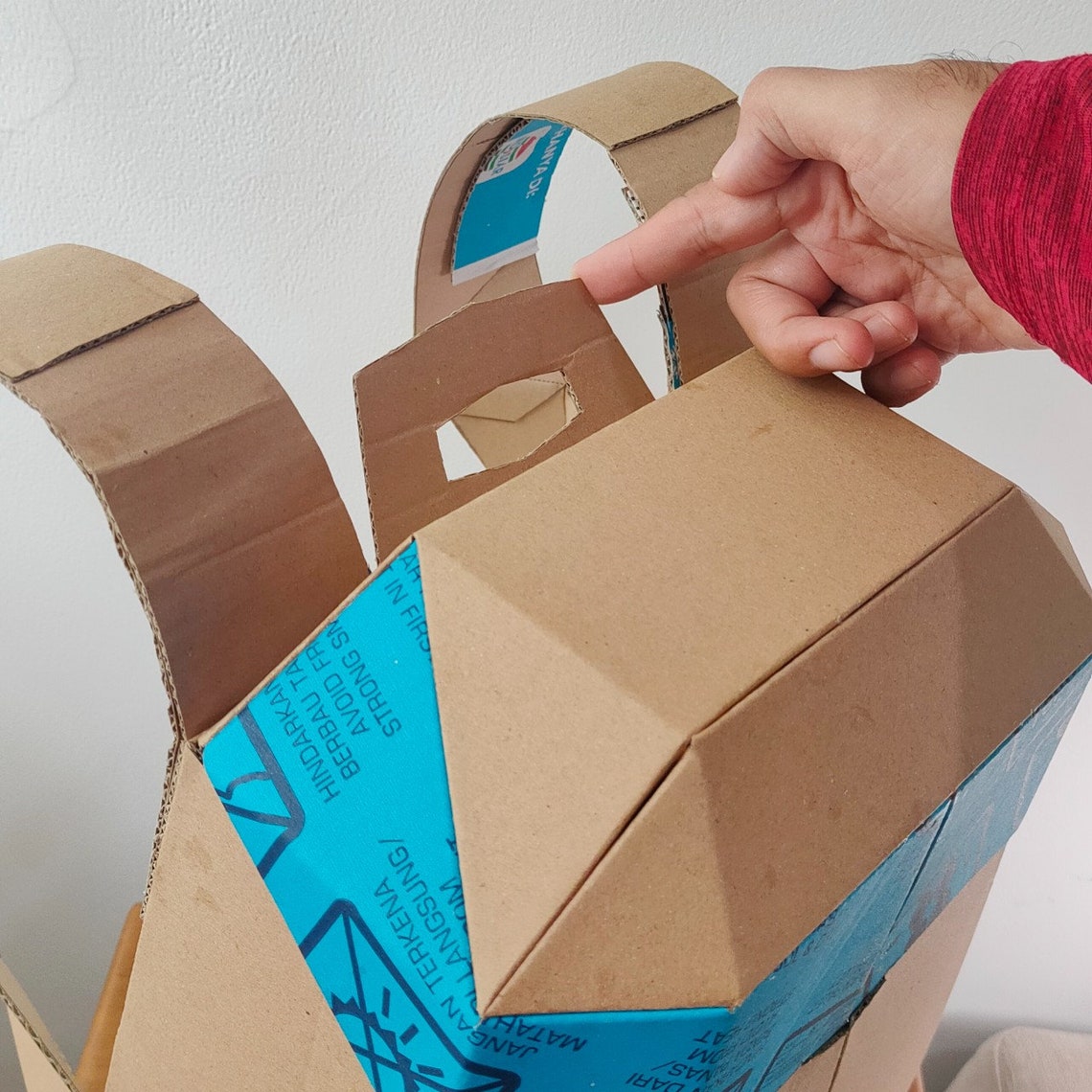 Futuristic Backpack Cardboard Craft Template DIY Plan - Etsy