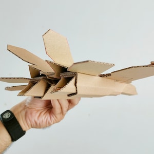 Cardboard Aircraft Template: DIY Futuristic Jet Model (PDF Pattern) - Etsy
