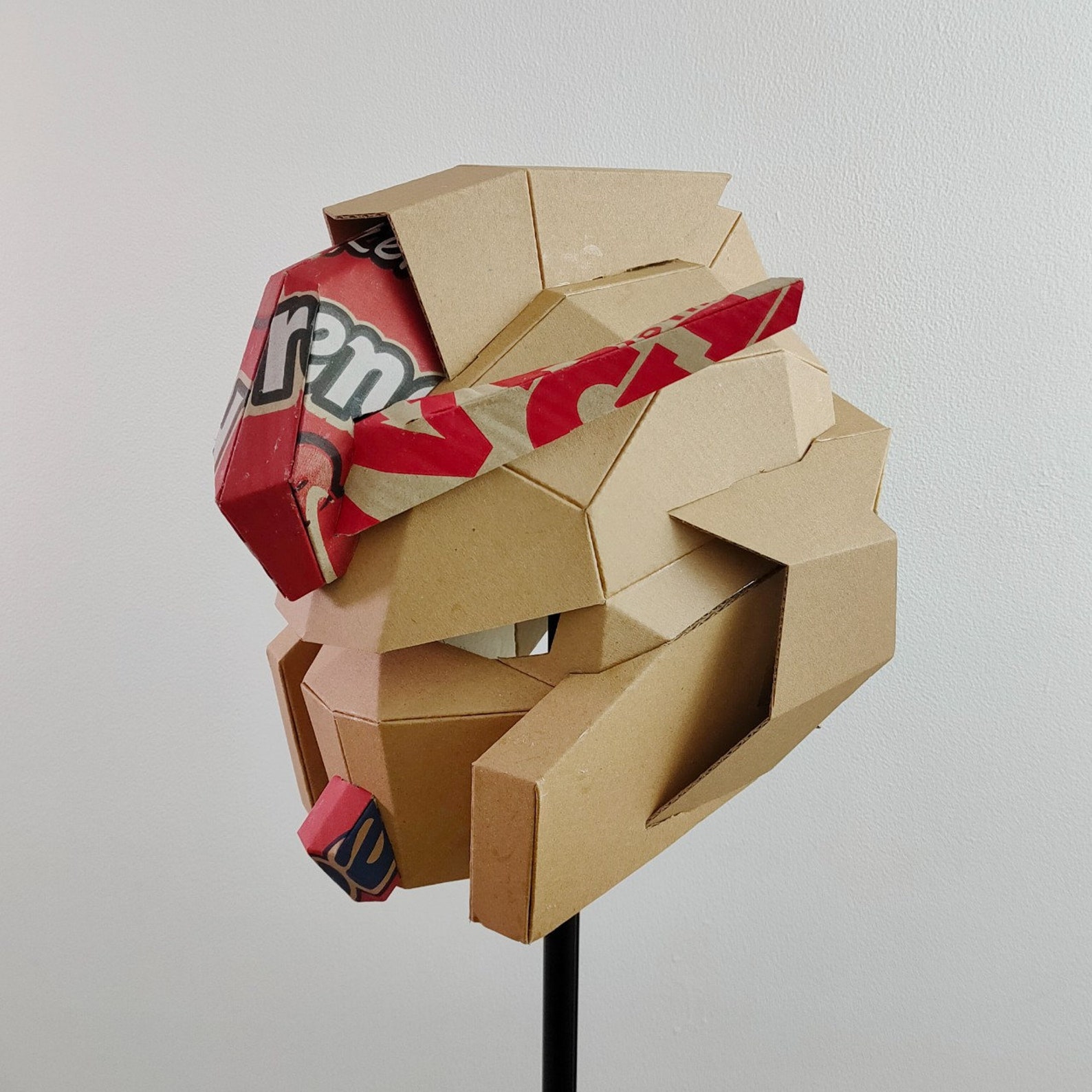 Mecha Robot Helmet Template - DIY Cardboard Mask Pattern (scalable PDF ...