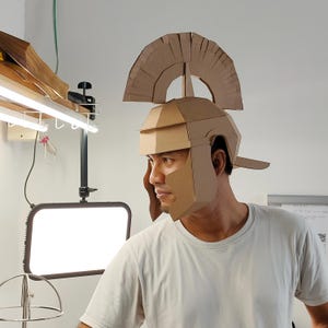 Cardboard Roman Helmet Template: DIY Gladiator Costume (PDF Pattern) - Etsy