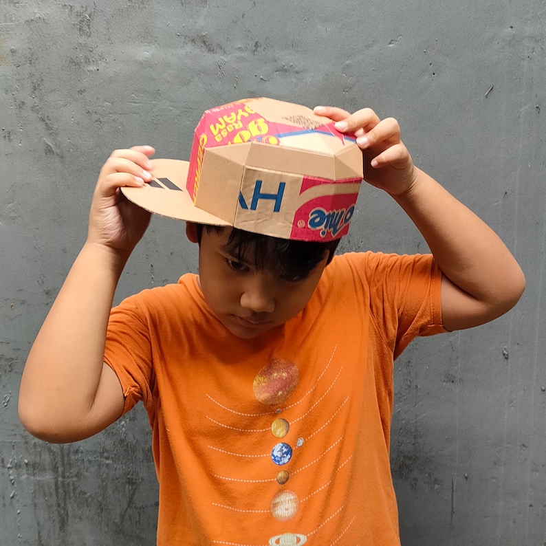 Cardboard Hip Hop Hat Template. DIY Printable Pattern for Creating Hip ...