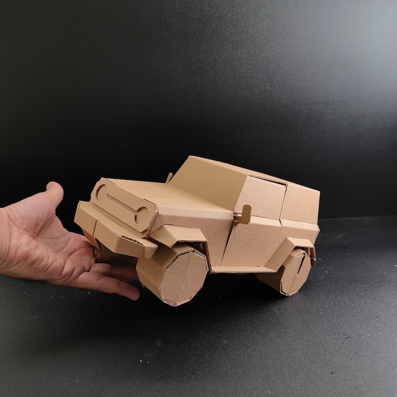 Glueless Cardboard Off-road SUV Template: DIY Craft Plan (PDF) - Etsy