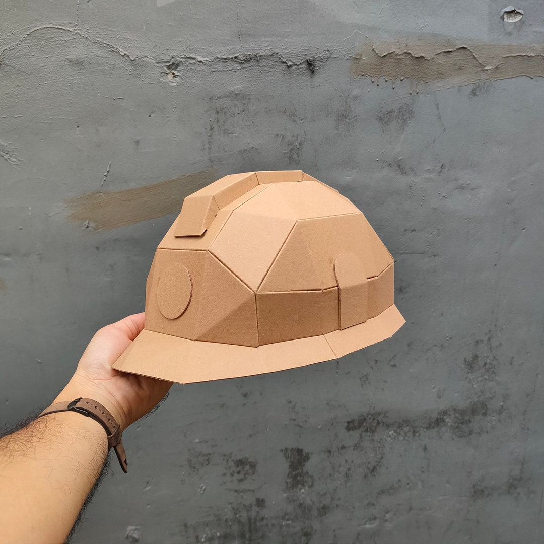 DIY Cardboard Safety Helmet Template: Printable Pattern (PDF) - Etsy