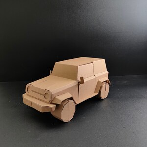 Glueless Cardboard Off-road SUV Template: DIY Craft Plan. Scalable PDF ...