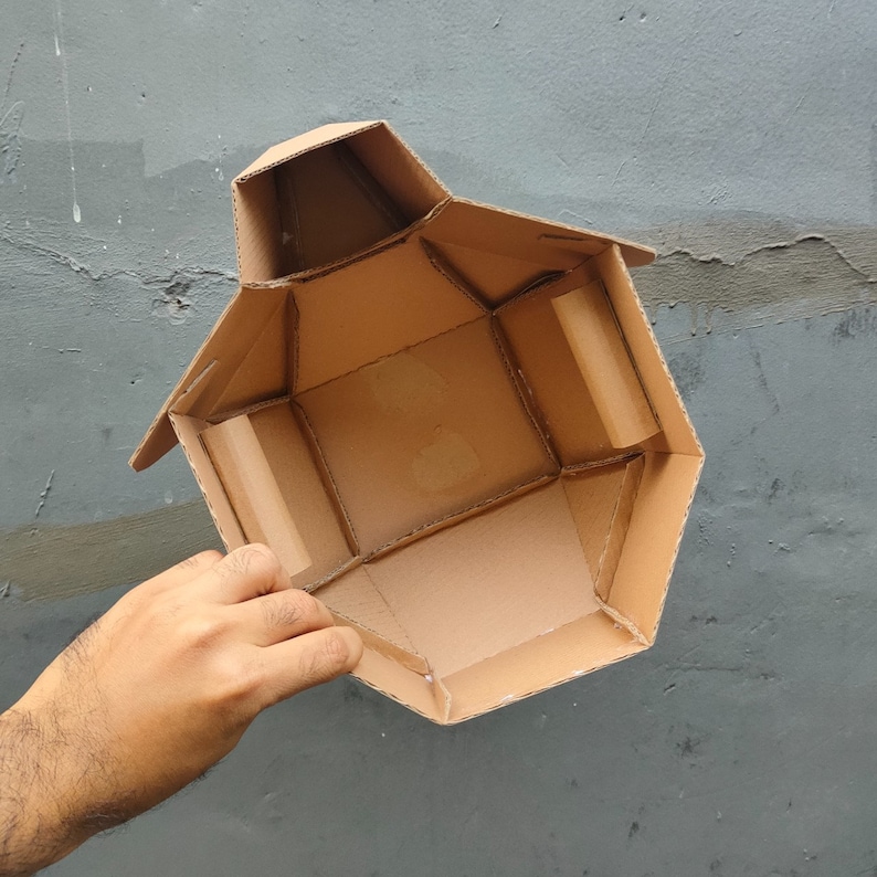 Simple Cute Cardboard Bear Hat Template DIY Plan Blueprint - Etsy