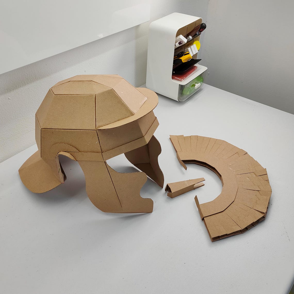 Roman Helmet Cardboard Template | Gladiator Galea Helmet (PDF Pattern ...