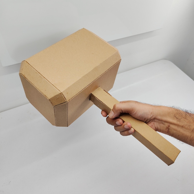 Mjolnir Hammer Cardboard Template - Printable DIY Pattern for Cosplay ...