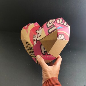 3D Heart Template - DIY Cardboard Craft Pattern (scalable PDF) - Etsy