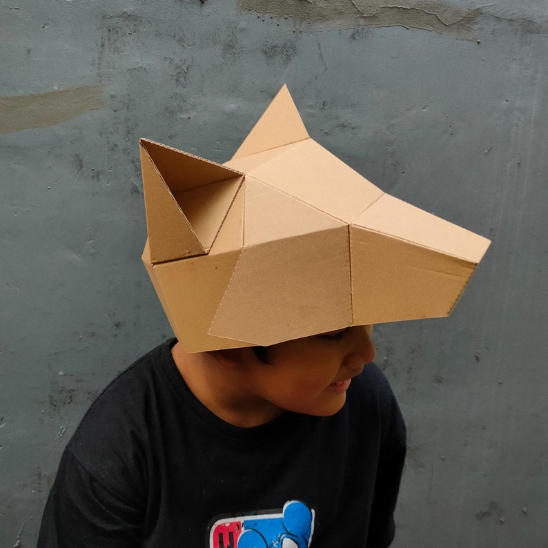 Wolf Hat Template - DIY Cardboard Craft Pattern (scalable PDF) - Etsy UK