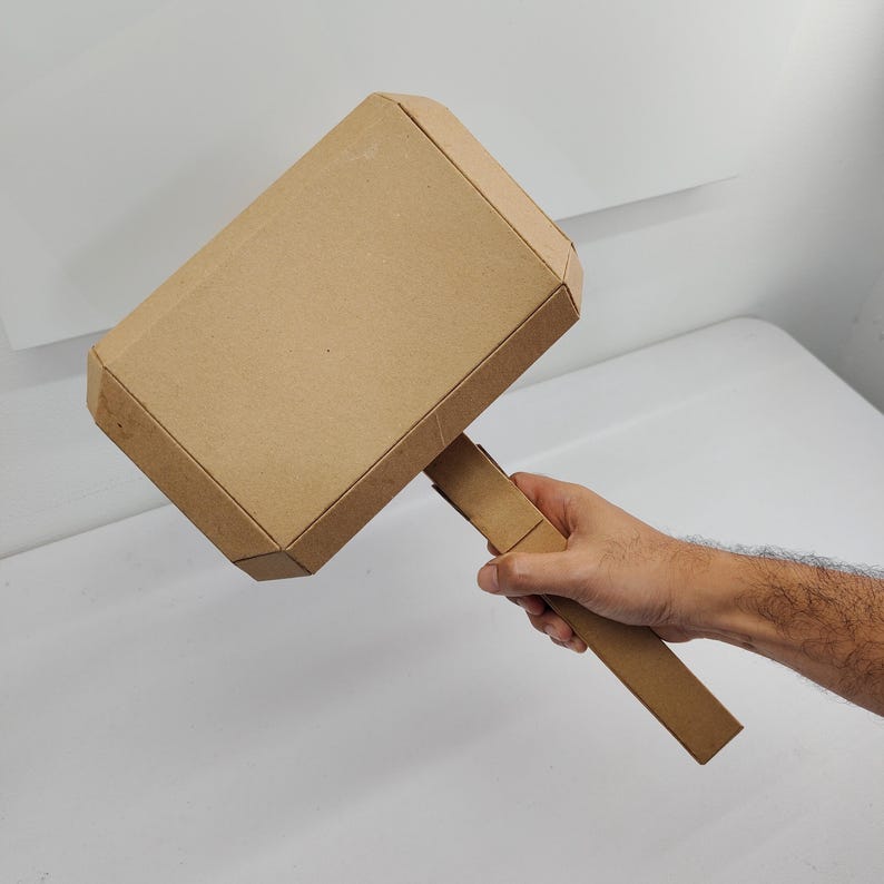 Mjolnir Hammer Cardboard Template - Printable DIY Pattern for Cosplay ...