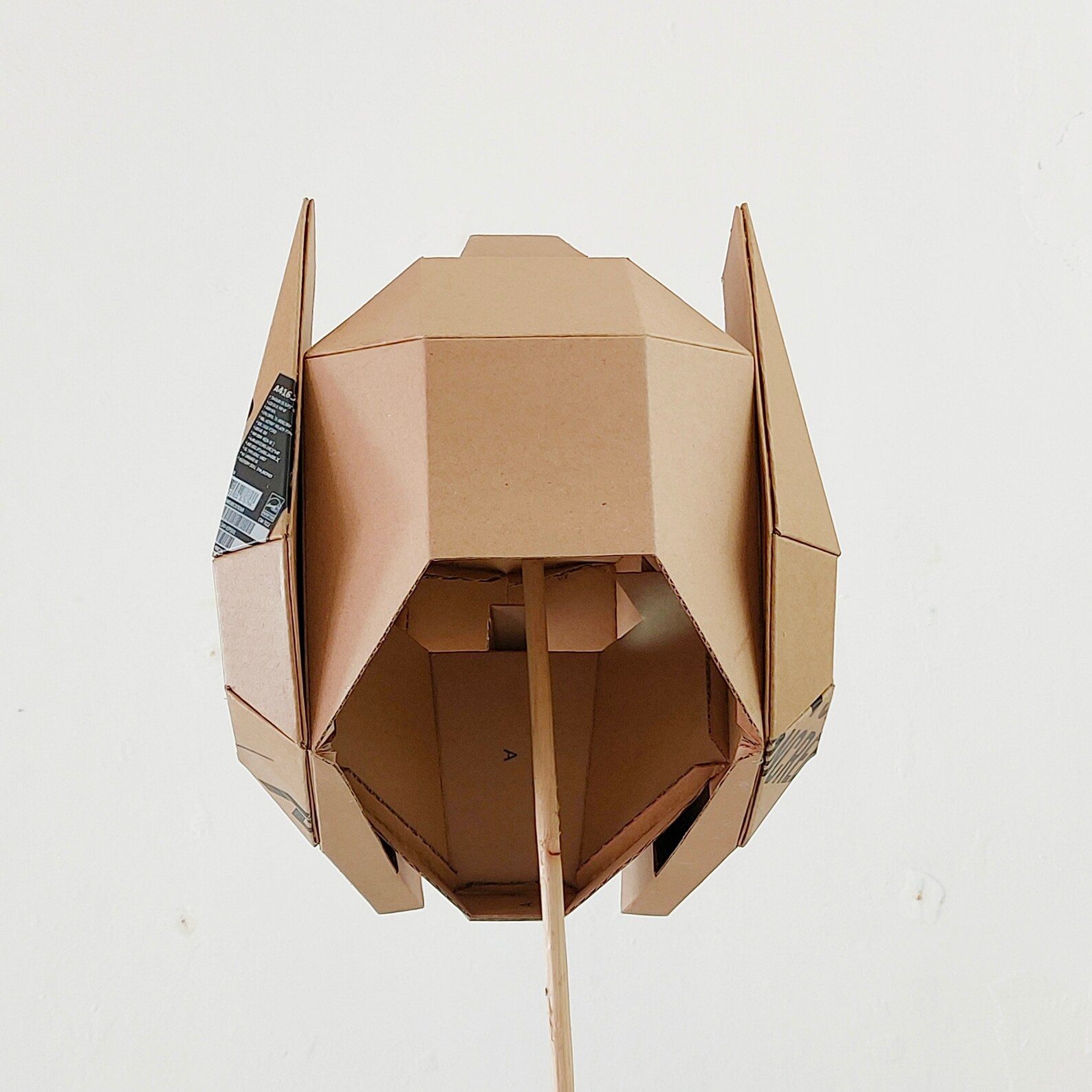 Cardboard Robot Head With Face Helmet Template. DIY Printable Pattern ...