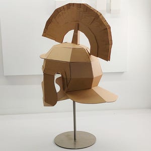 Roman Helmet Cardboard Template | Gladiator Galea Helmet (PDF Pattern ...