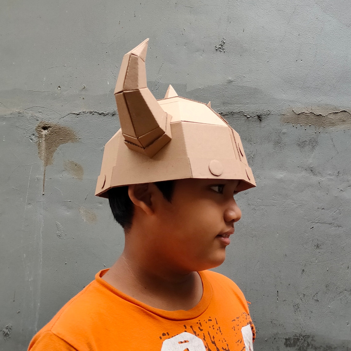 Cardboard Viking Helmet With Horns Template. DIY Printable Pattern for ...