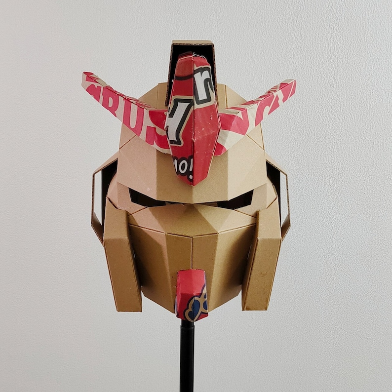 Cardboard Robot or Mecha Helmet Template DIY Plan Blueprint - Etsy