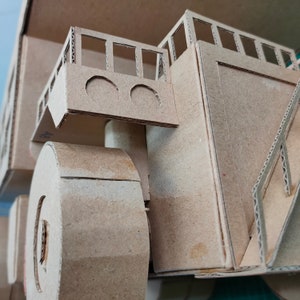 Cardboard Mining Truck Template. DIY Printable Pattern for Creating ...