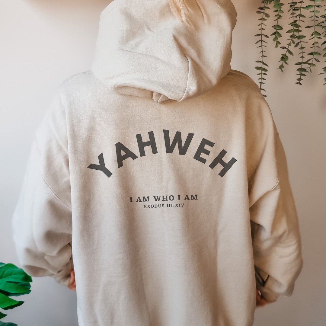 Embroidered Yahweh Hoodie, Christian Hoodie, Bible Verse Hoodie, Faith Sweatshirt, Jesus Hoodie ...