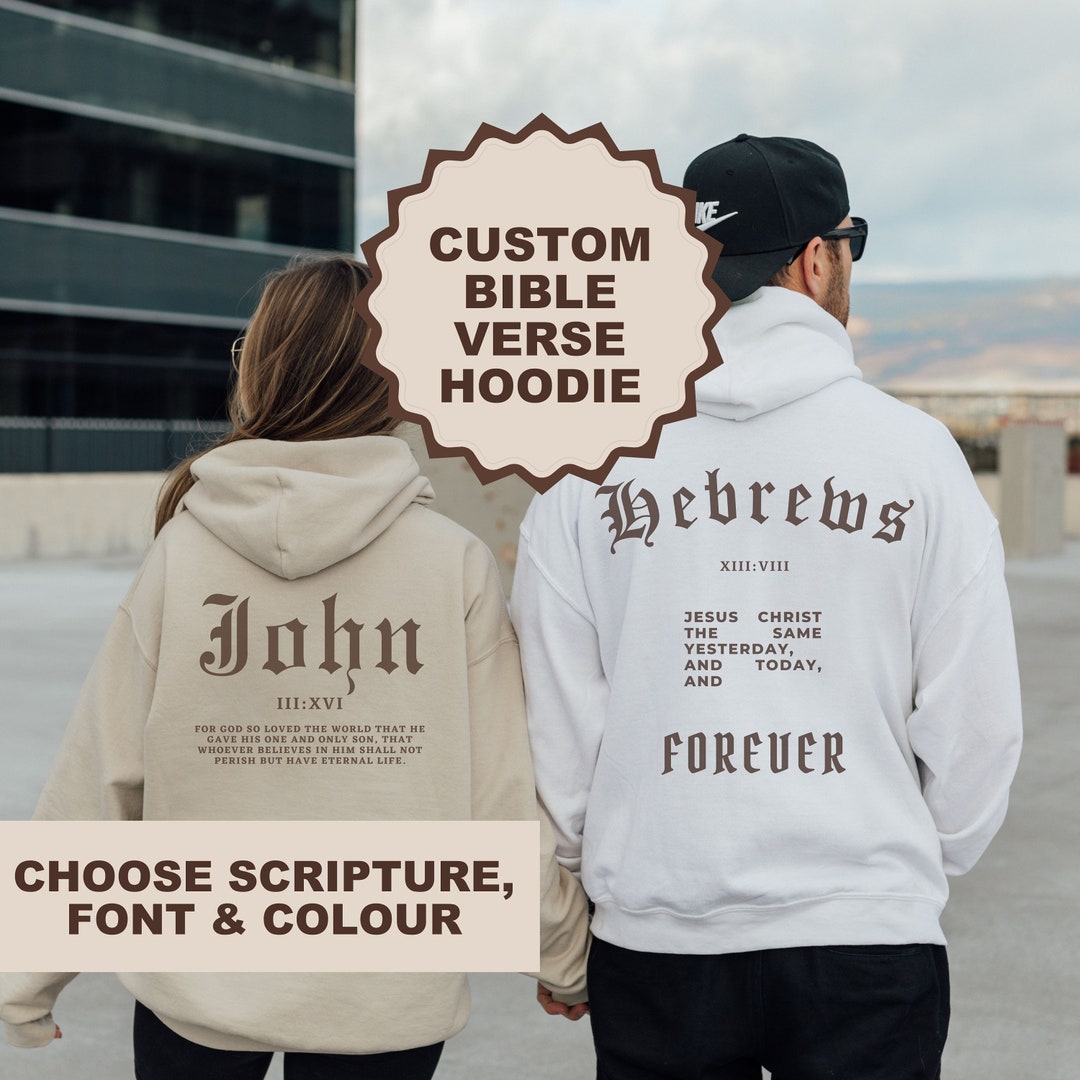 Custom Christian Hoodie, Custom Bible Verse Hoodie, Custom Jesus Hoodie ...