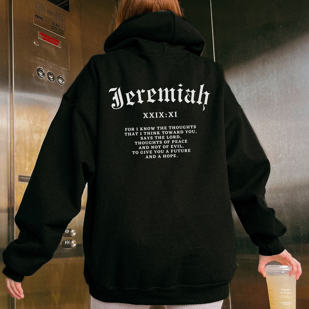 Embroidered Christian Hoodie Bible Verse Hoodie Christian Merch Mens ...