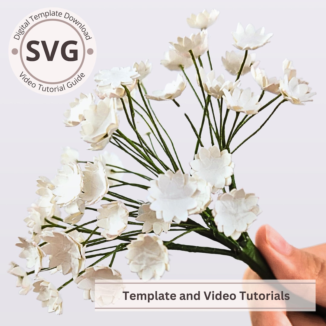 Baby's Breath Paper Flower Template: DIY Bouquet SVG (digital Download ...