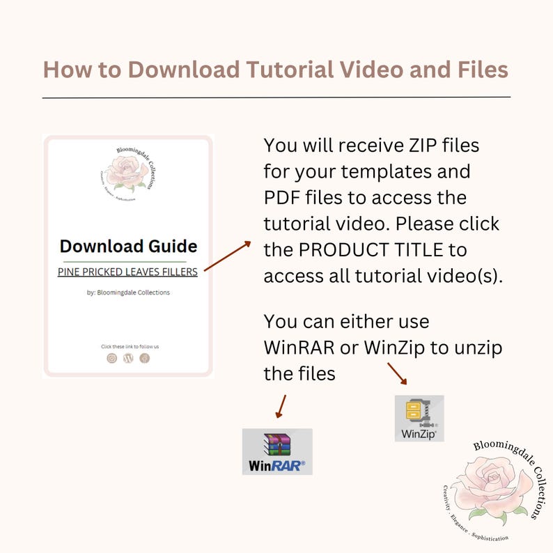 Paper Flower Rose Bud Template | Two Tone Buds Roses & Leaves Digital ...