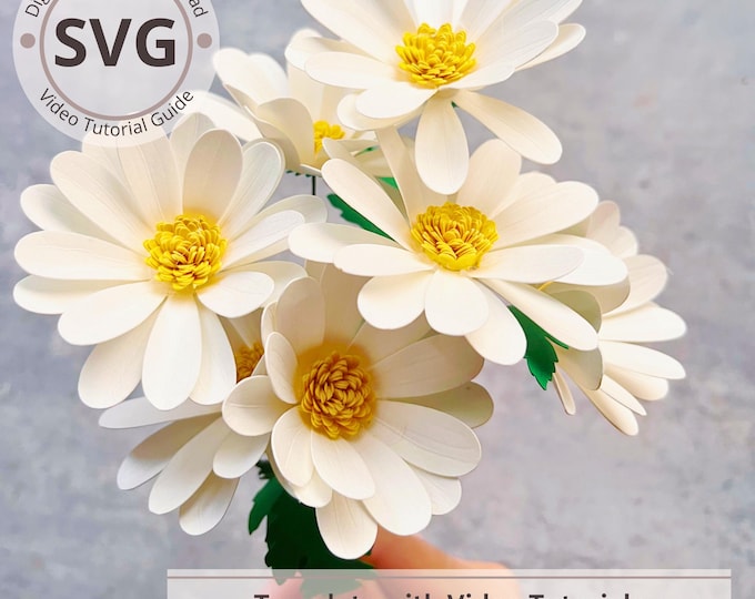 Daisy Paper Flower SVG Digital File for Cricut & Silhouette - Etsy Canada