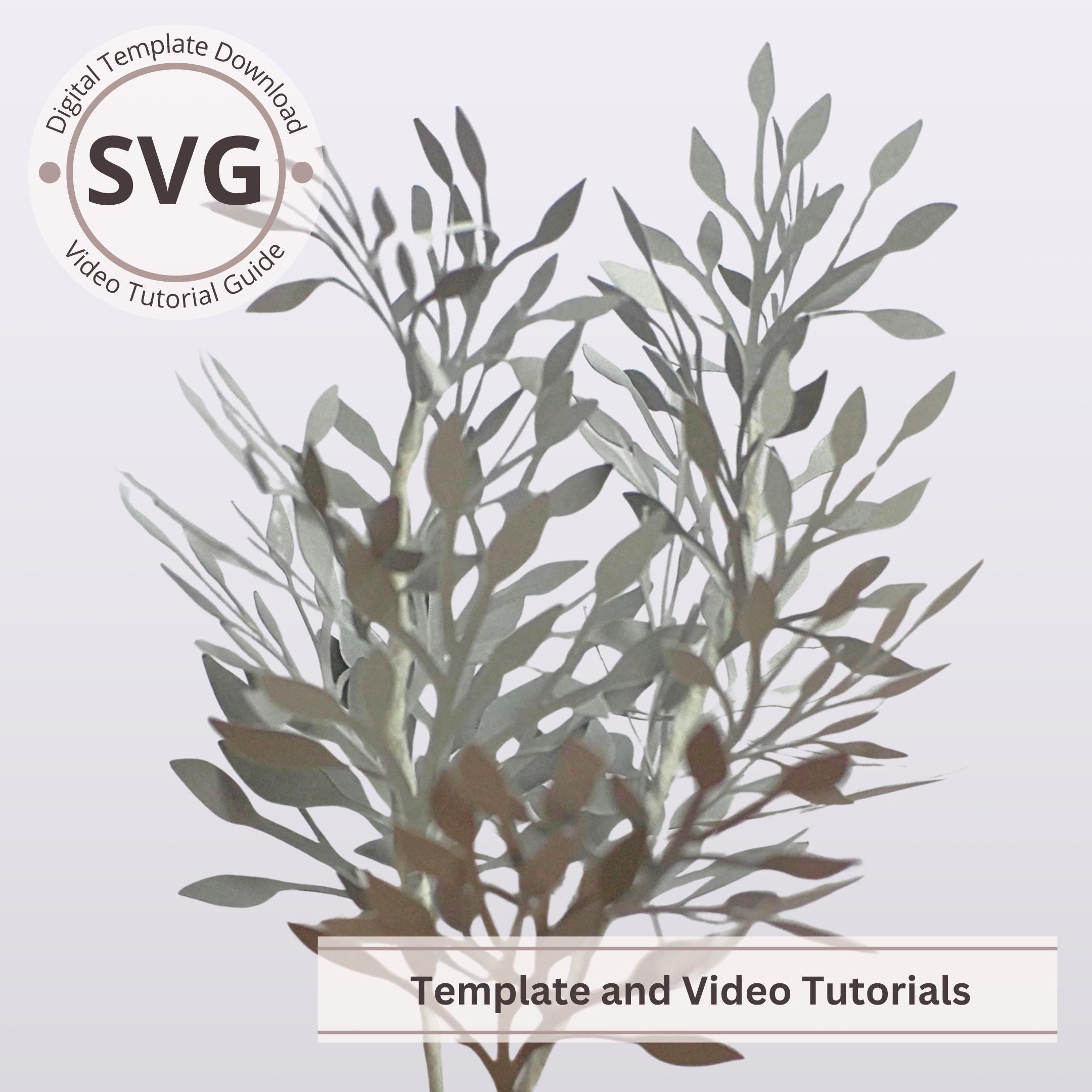 Paper Flower Sharp Leaves Template | Leaf Foliage and Fillers 1 Digital ...