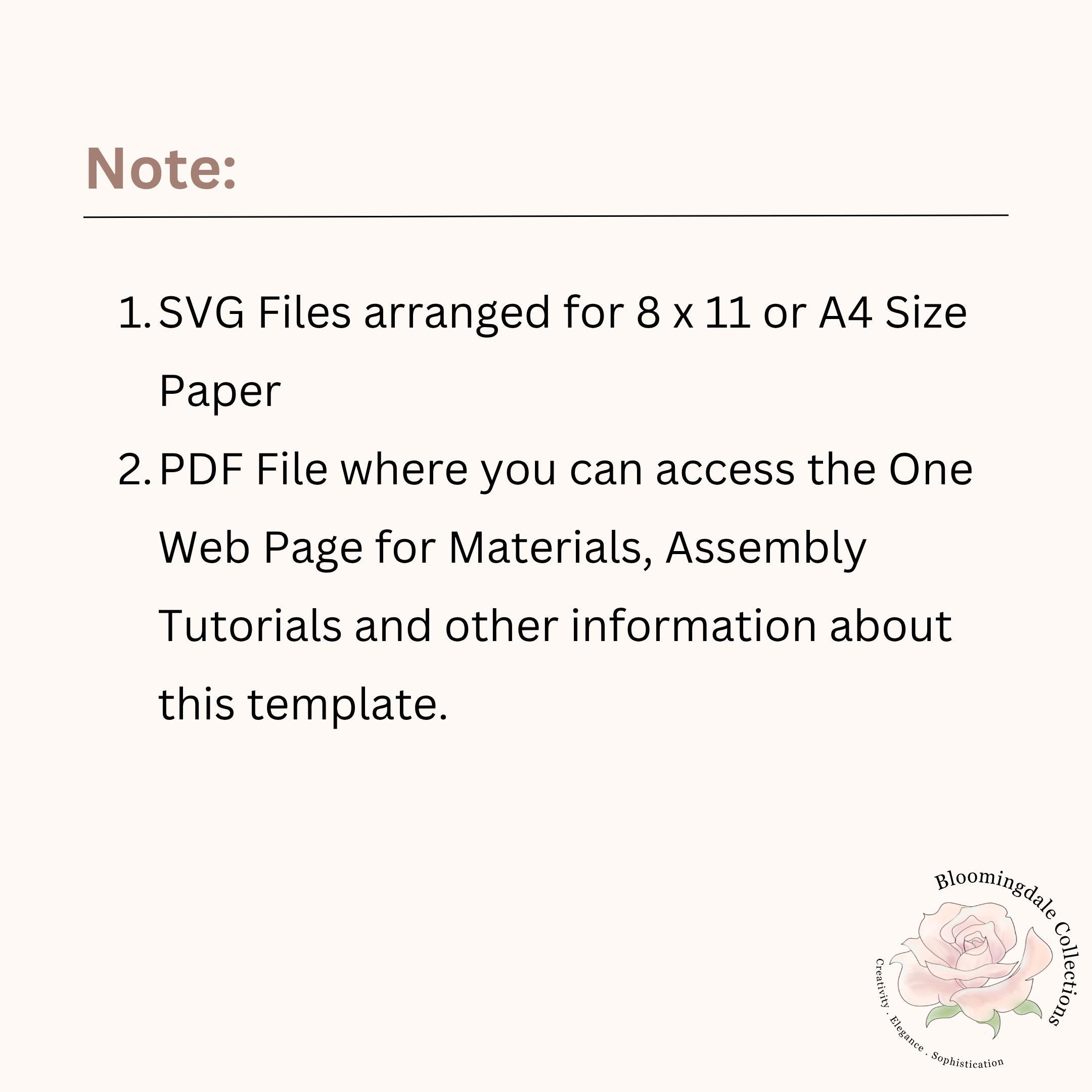 Paper Flower Rose Bud Template | Two Tone Buds Roses & Leaves Digital ...