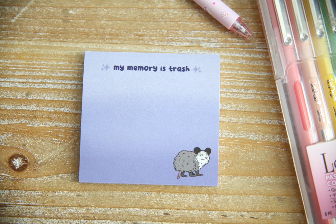 My Memory is Trash Sticky Notes Post-it Notes Kawaii - Etsy