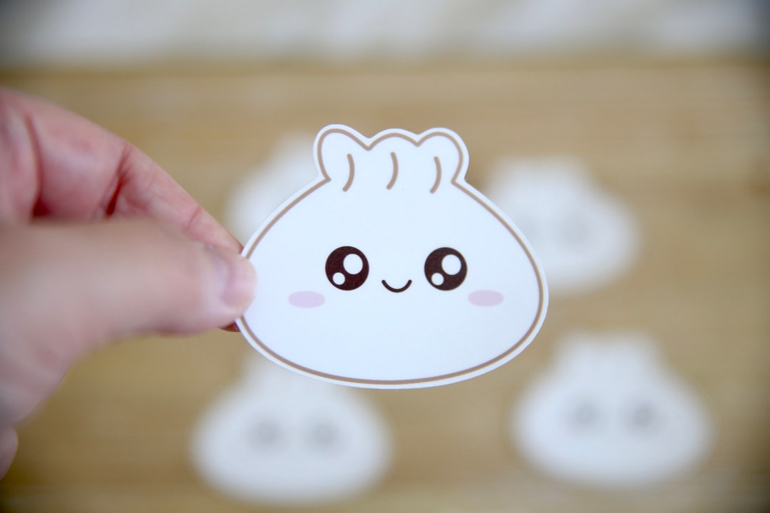 Smiling Dumpling Vinyl Sticker - Etsy