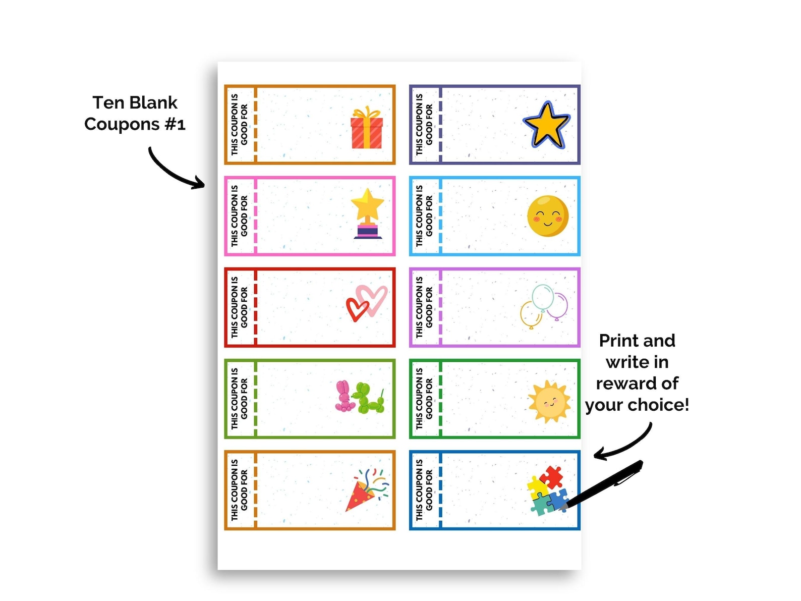 Kids Reward Coupons | Printable Love Coupons | Downloadable Coupons for ...